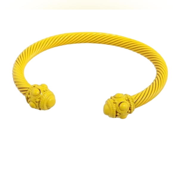 The Candy Collections | Jewelry | Yellow Cable Dy Cuff Twisted Bangle ...
